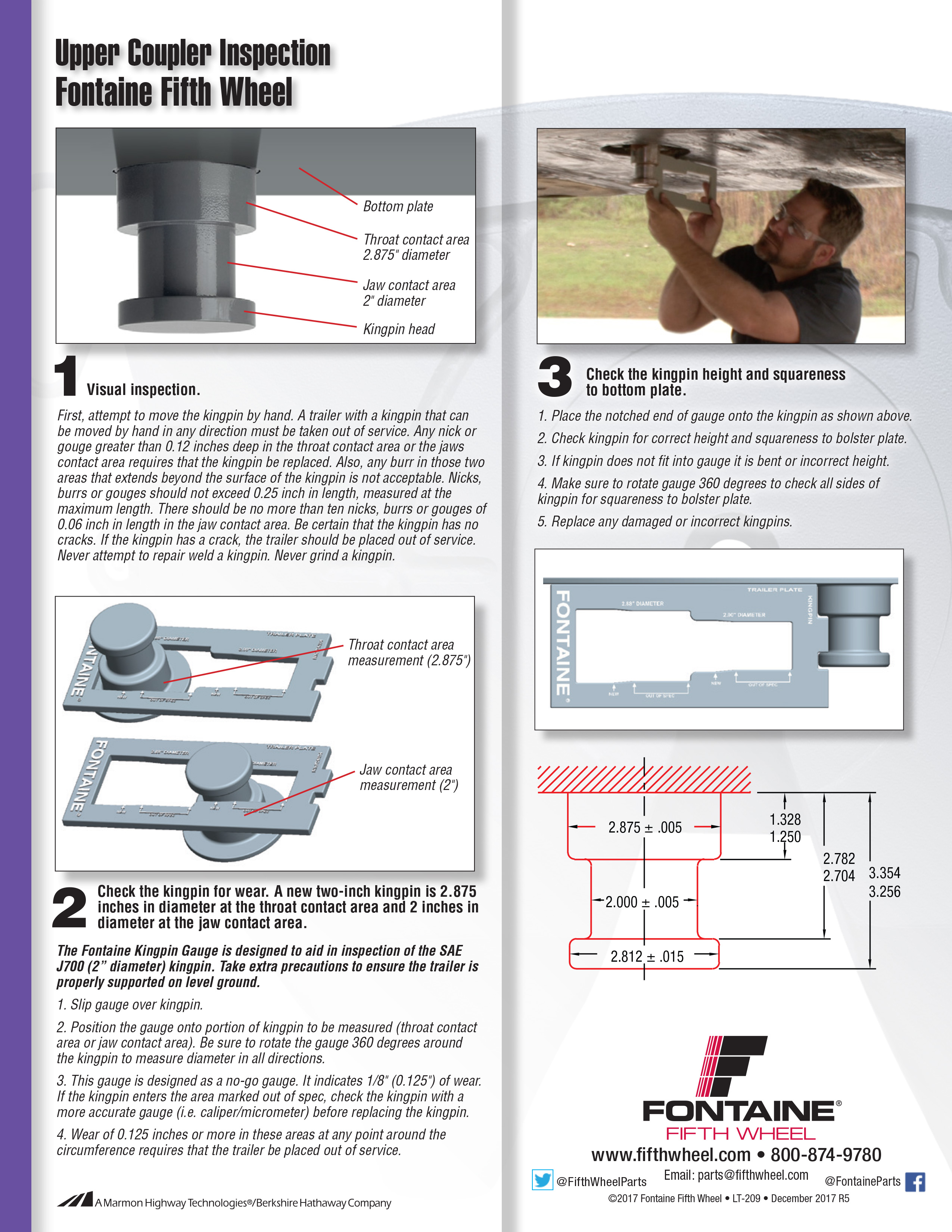 Fontaine Fifth Wheel -- Heavy Duty and Weight Savings No-Slack Fifth Wheels